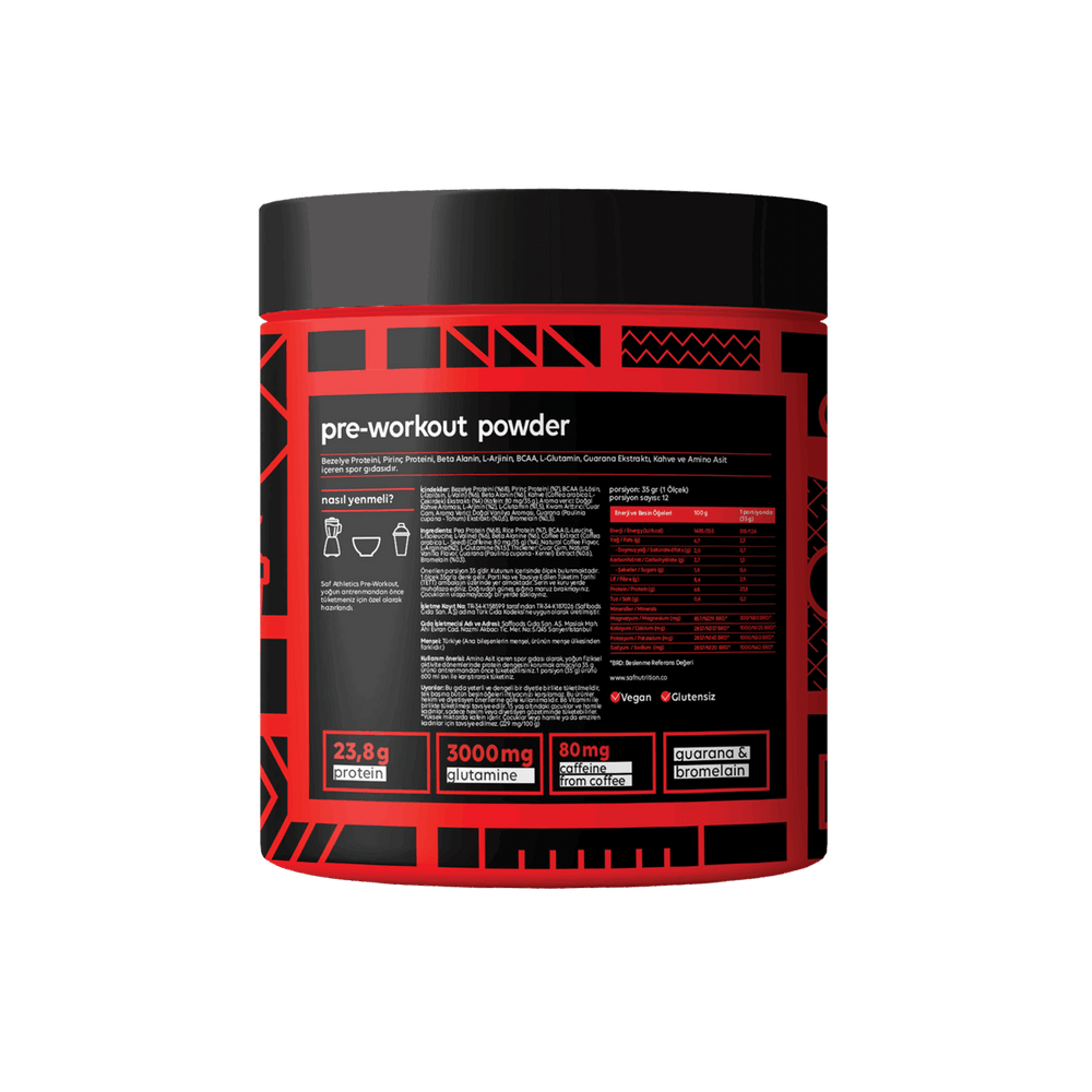 Saf Athletics Pre-Workout Protein Tozu 420 gr